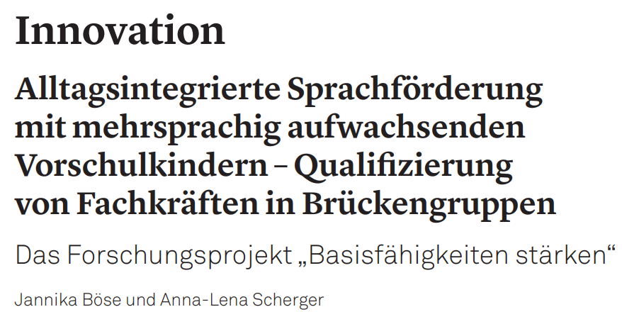 Projektbeschreibung unseres Erdmännchenprojekts ist in der Zeitschrift ...